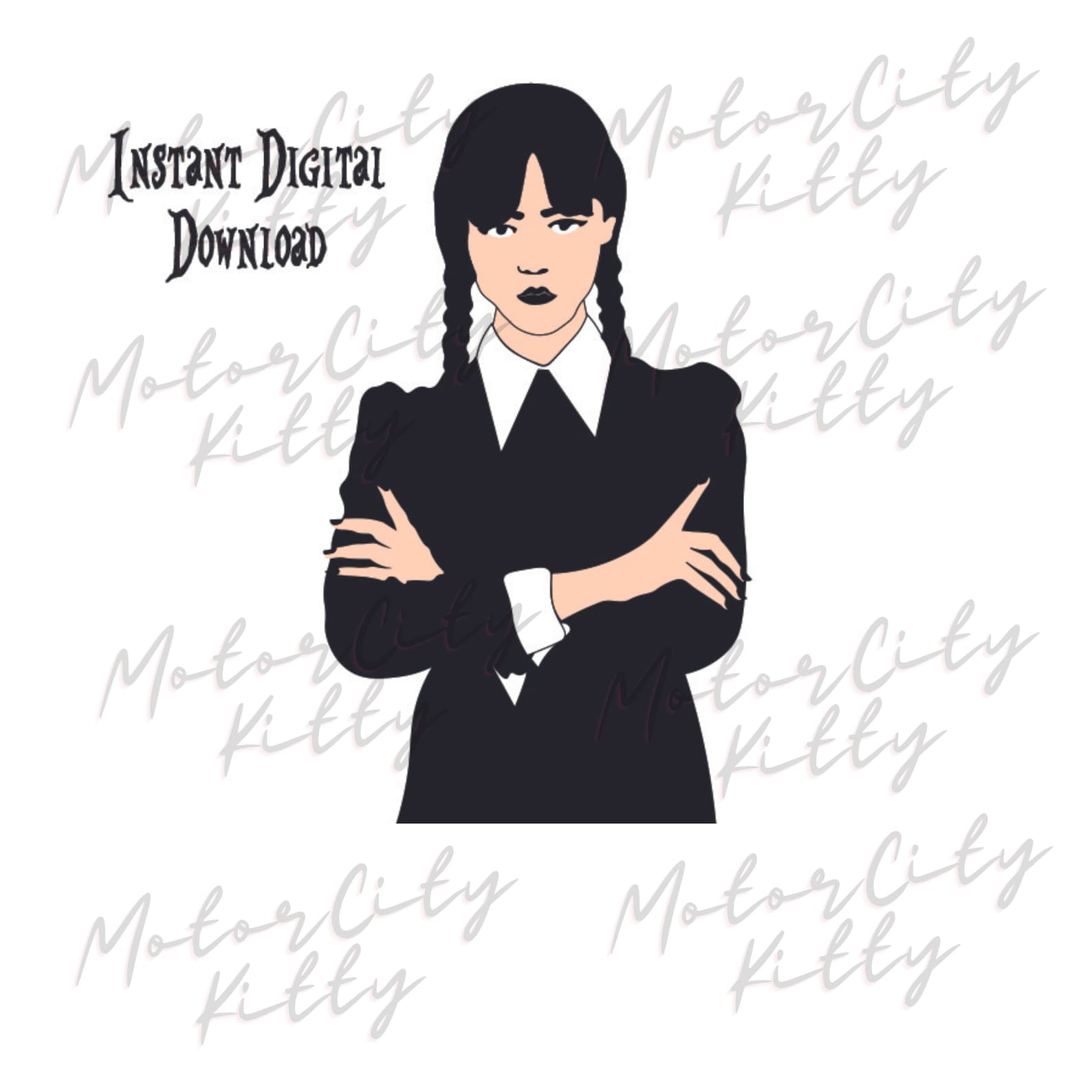 Wednesday Addams Jenna Ortega Cricut Silhouette SVG Digital File - Etsy