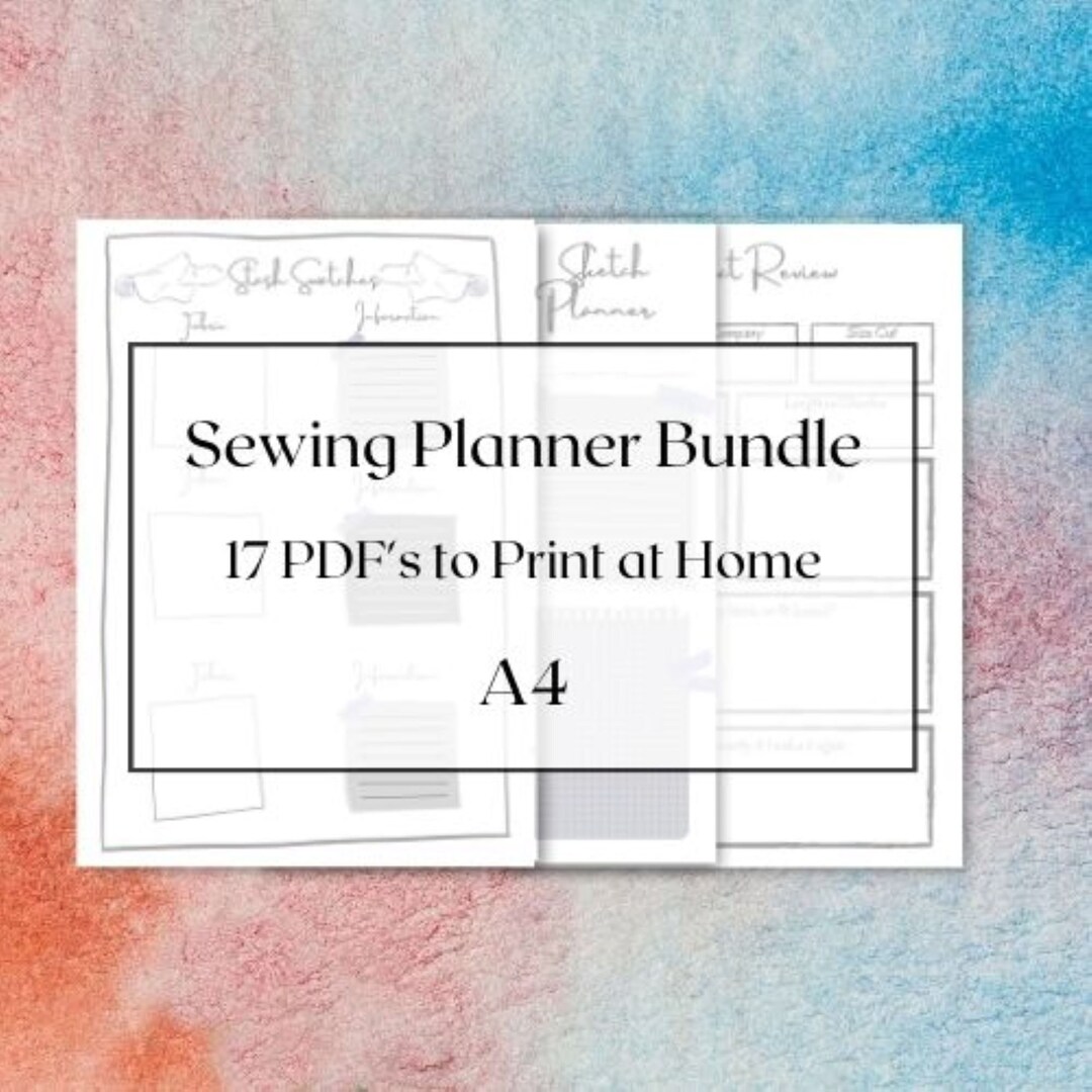 Sewing Planner PDF Printable - Journal PDF- Sewing Project Review ...