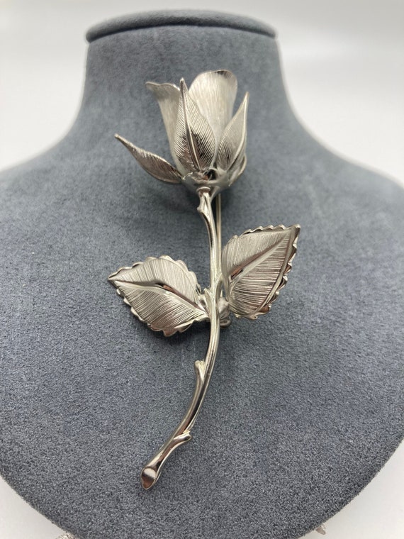 vintage giovanni rose brooch - Gem