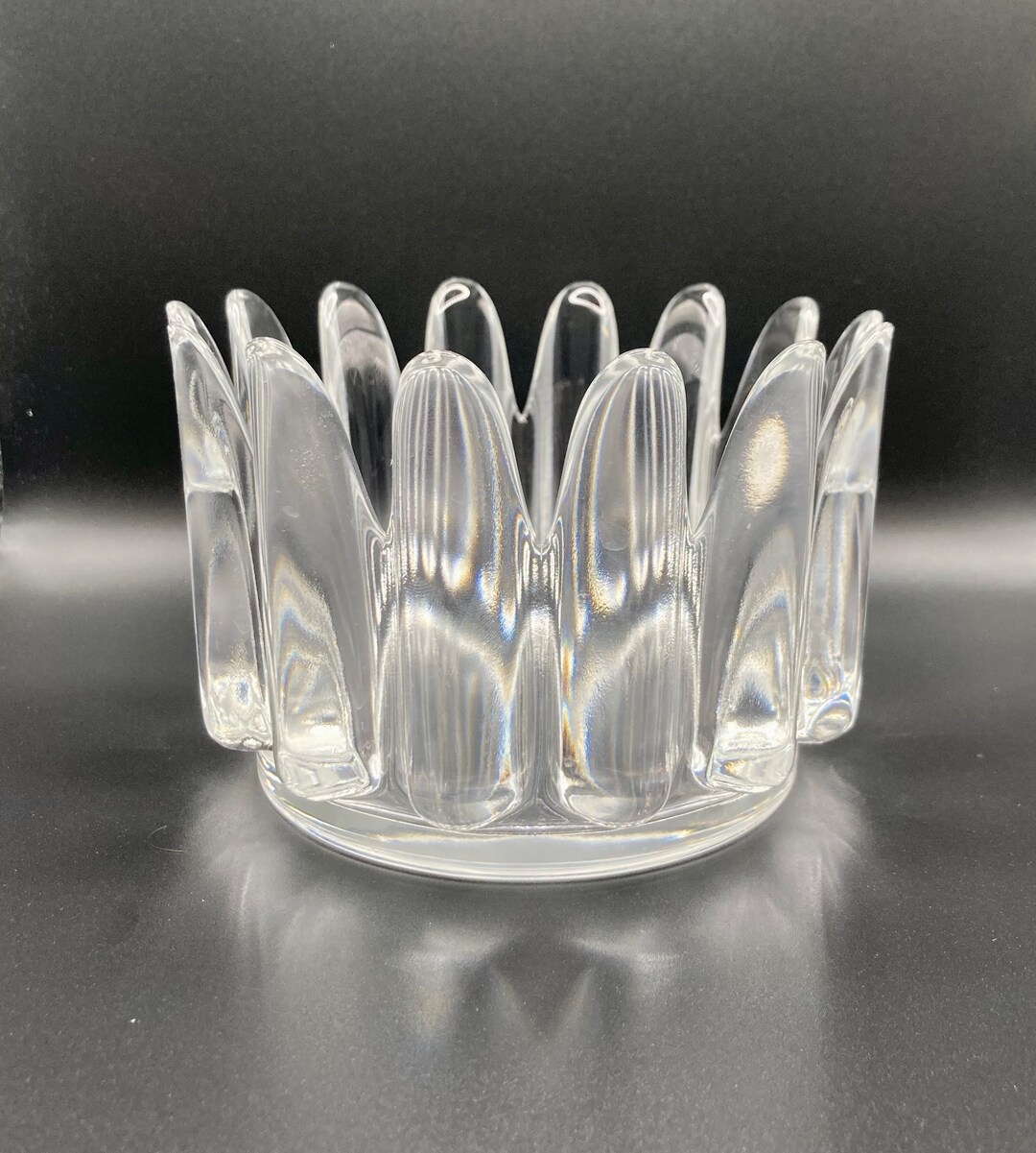 Clear Round Glass Bowl With Spiked Rim 5.5 - Etsy