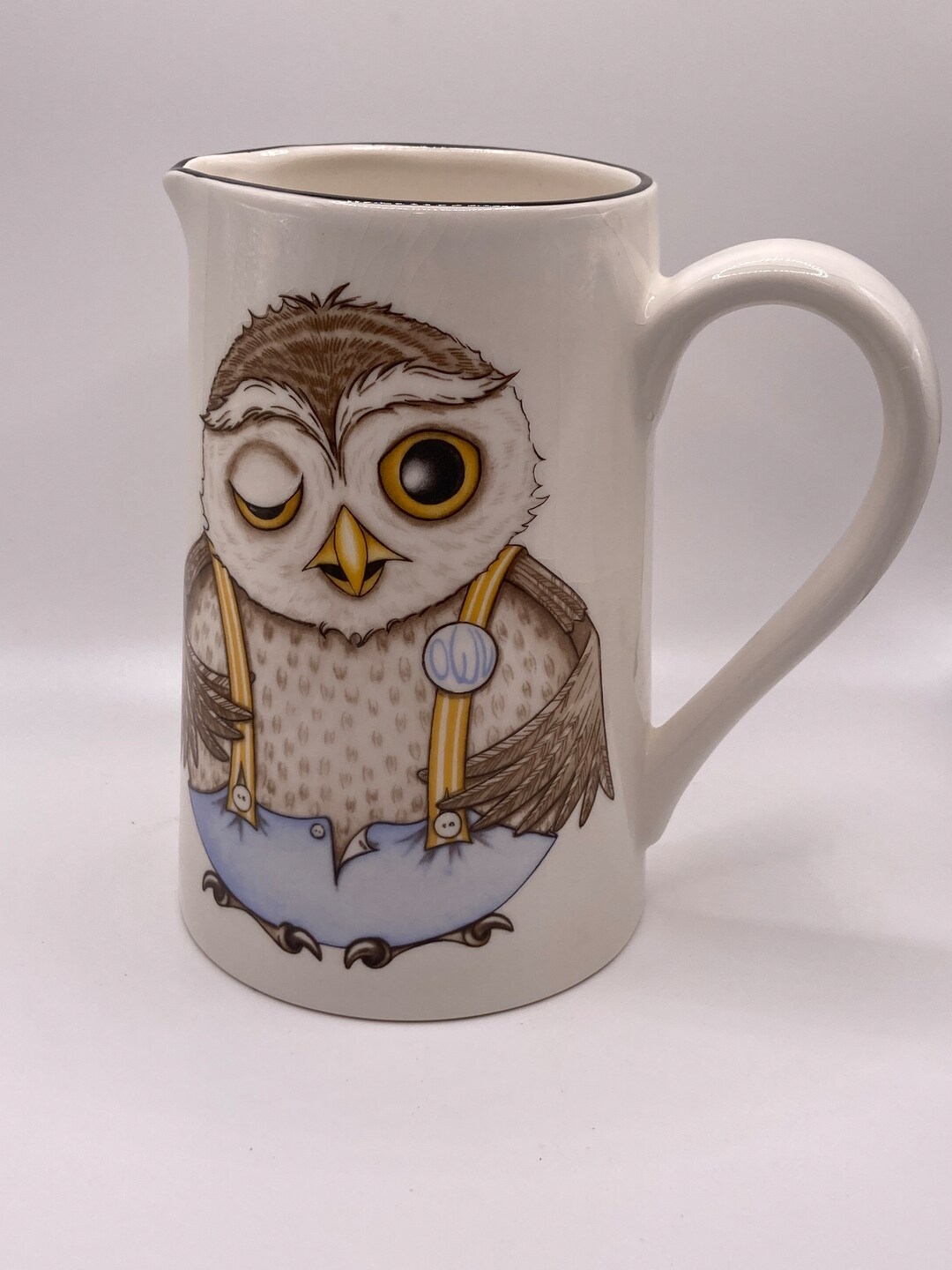 Arthur Wood Owl Pitcher, Milk Jug, Vase, Made in England, Winking Owl ...