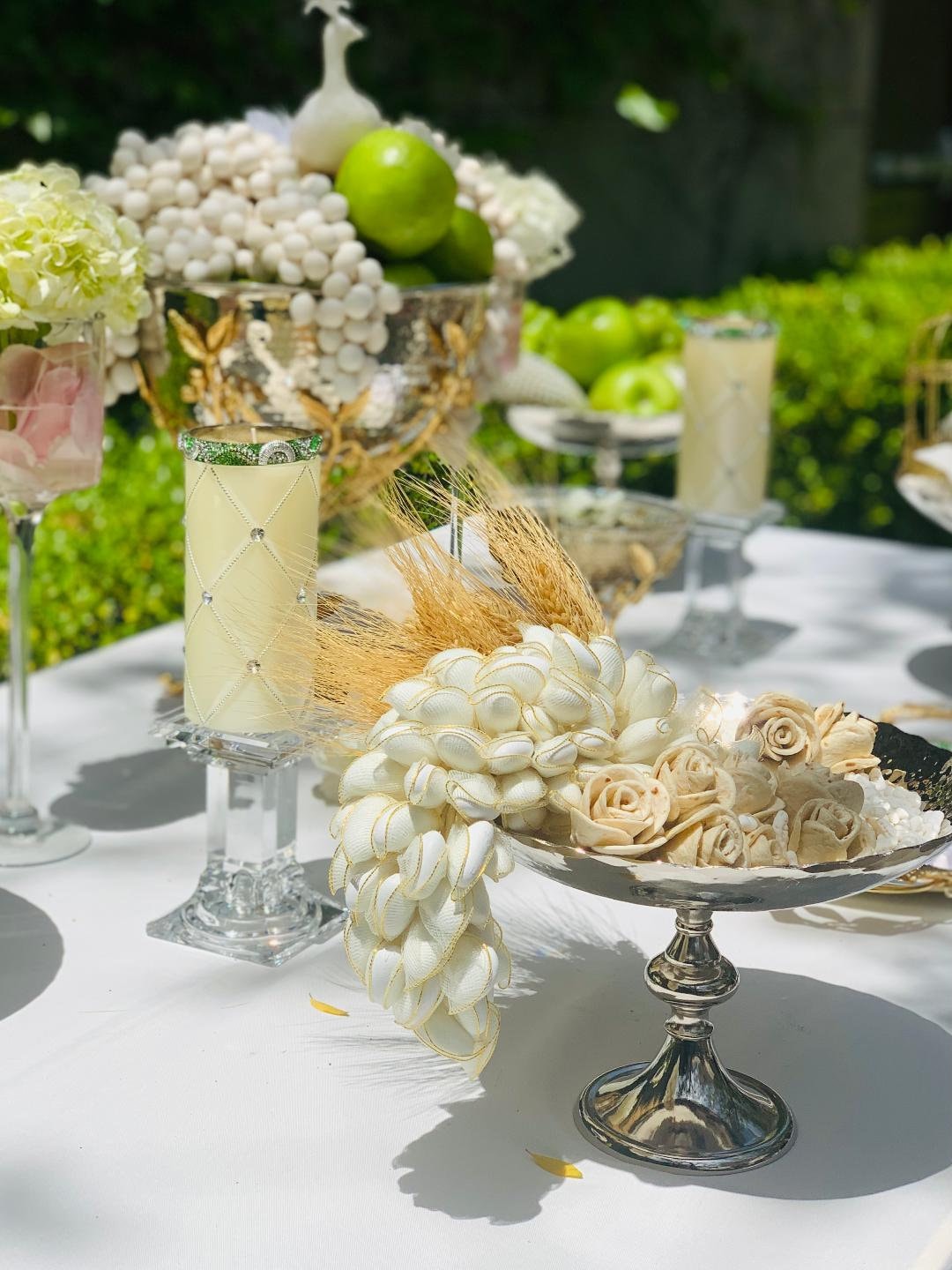 Sofreh Aghd White Almond Cluster With Tulle/gold Trim for - Etsy