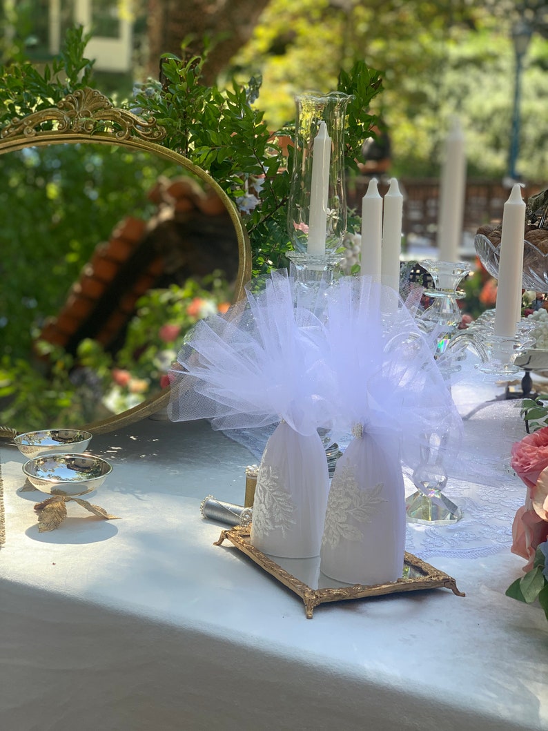 Elegant Sofreh Aghd Kaleh Ghand With Lace and Pearl Bow for Persian ...