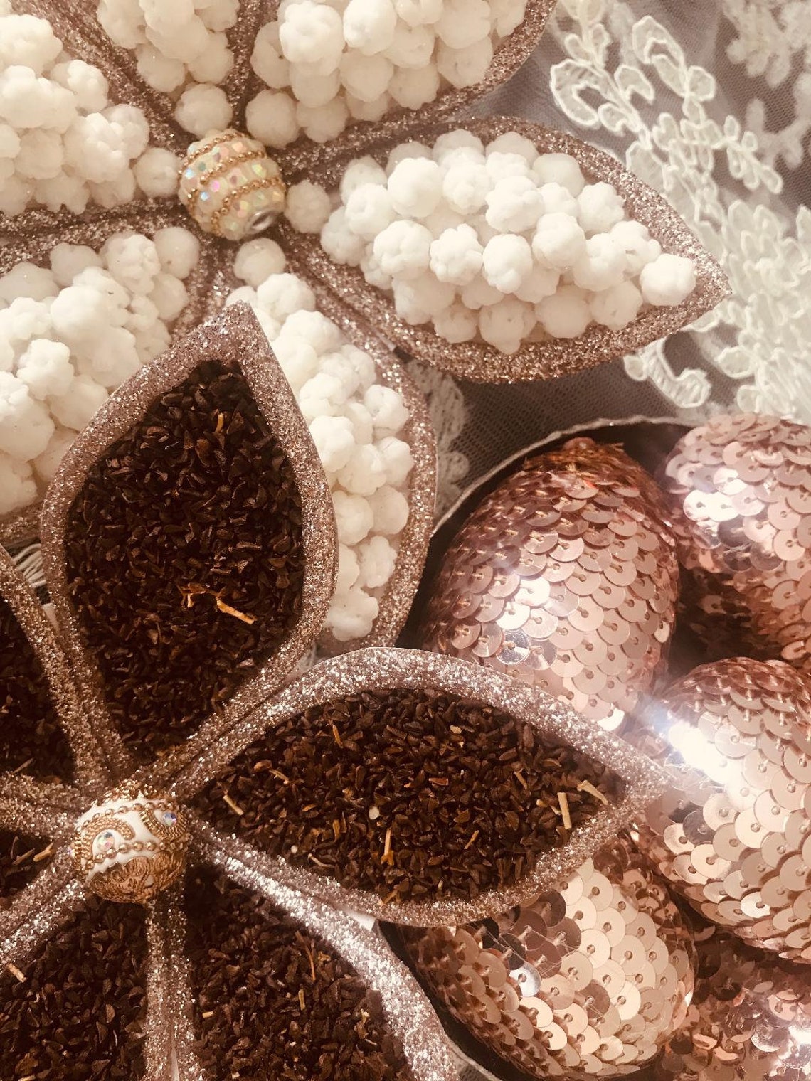 Sofreh Aghd Nogle and Esphand Flower With Champagne Trim for Persian ...