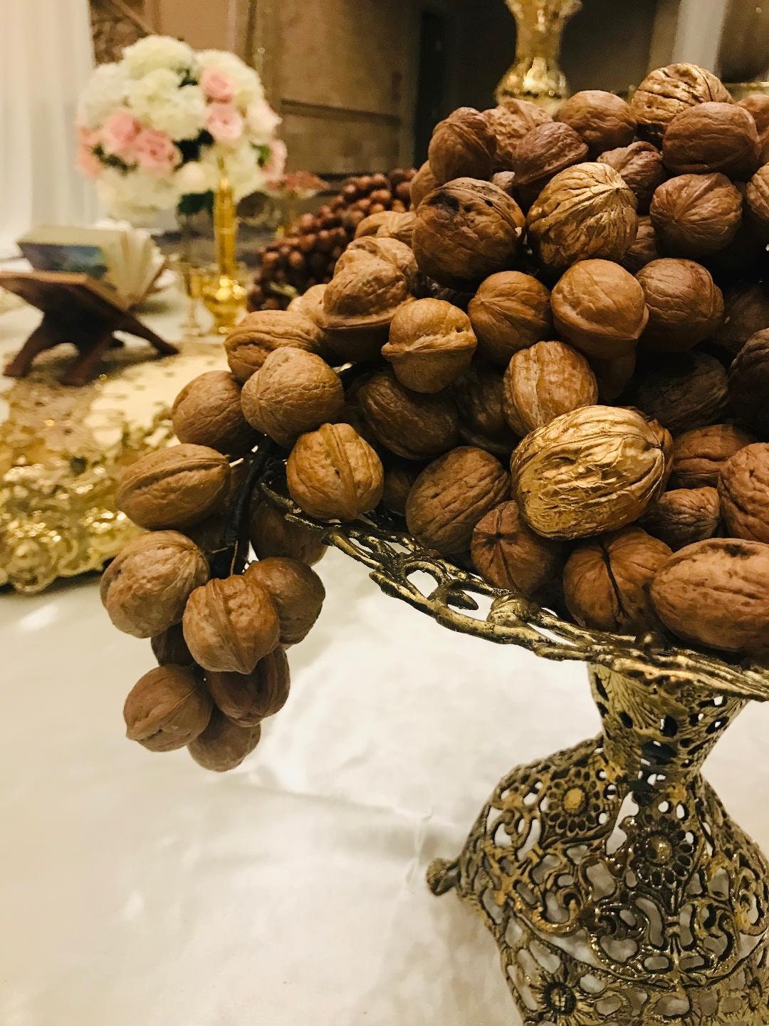 Sofreh Aghd Large Raw Walnut/hazelnut/almonds Cluster ( Khosheh ) for ...