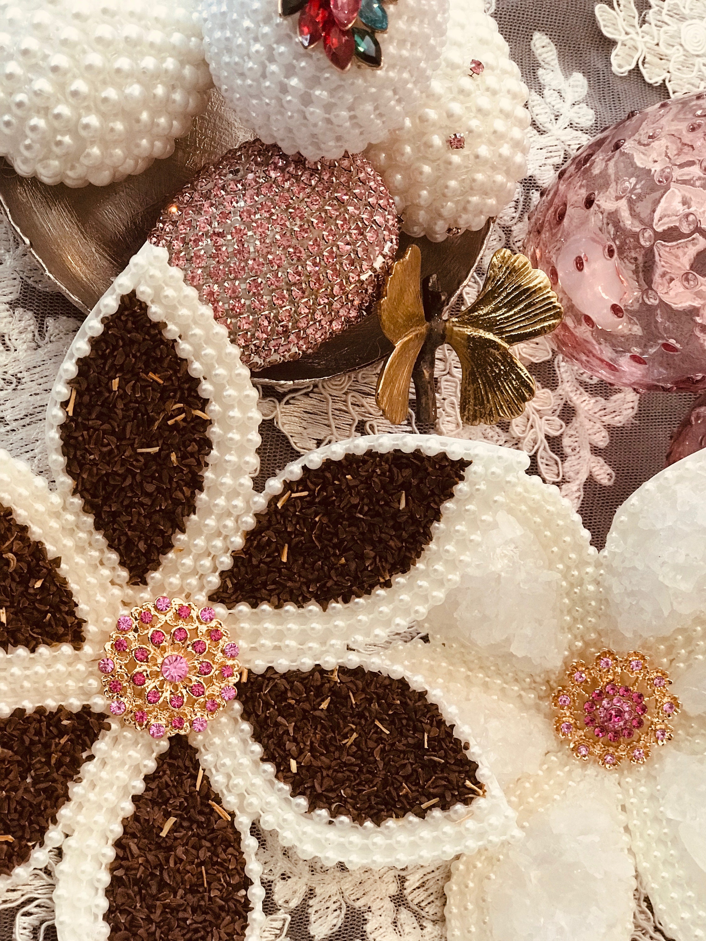 Sofreh Aghd Nabat & Esphand Flowers With Pearl Trimming for Persian ...