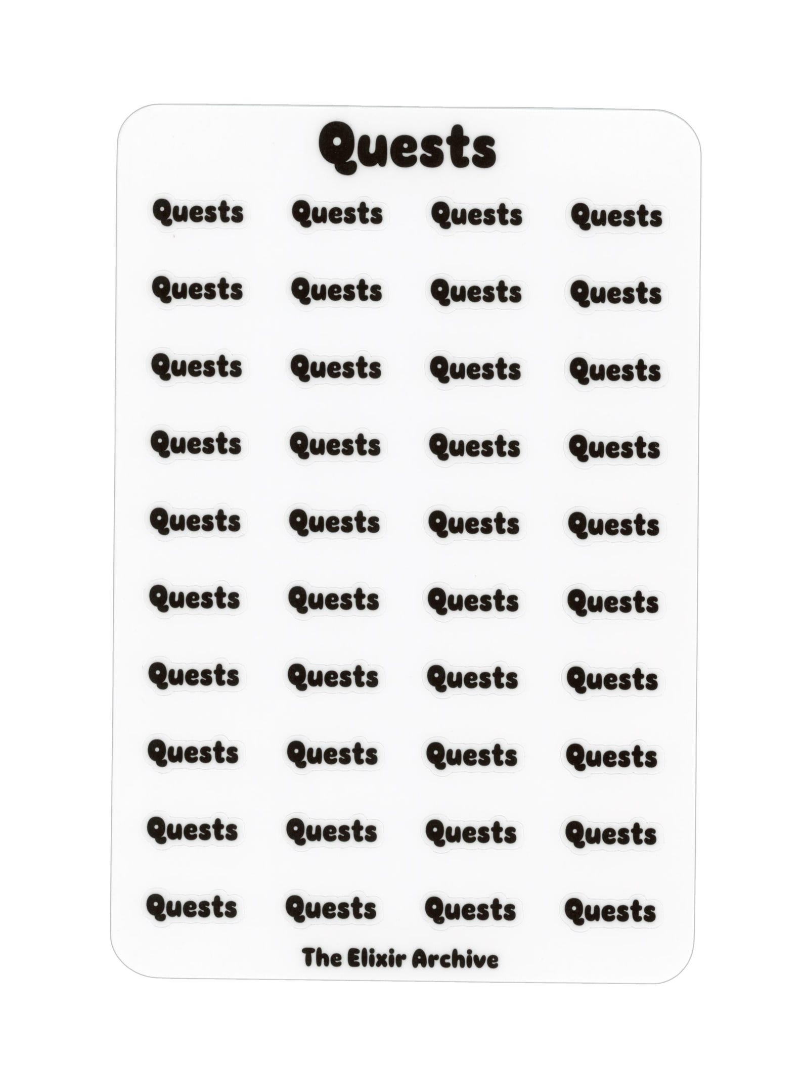 Quests Sticker Sheet - Gaming, Headers, Planner, Bullet Journal - Etsy