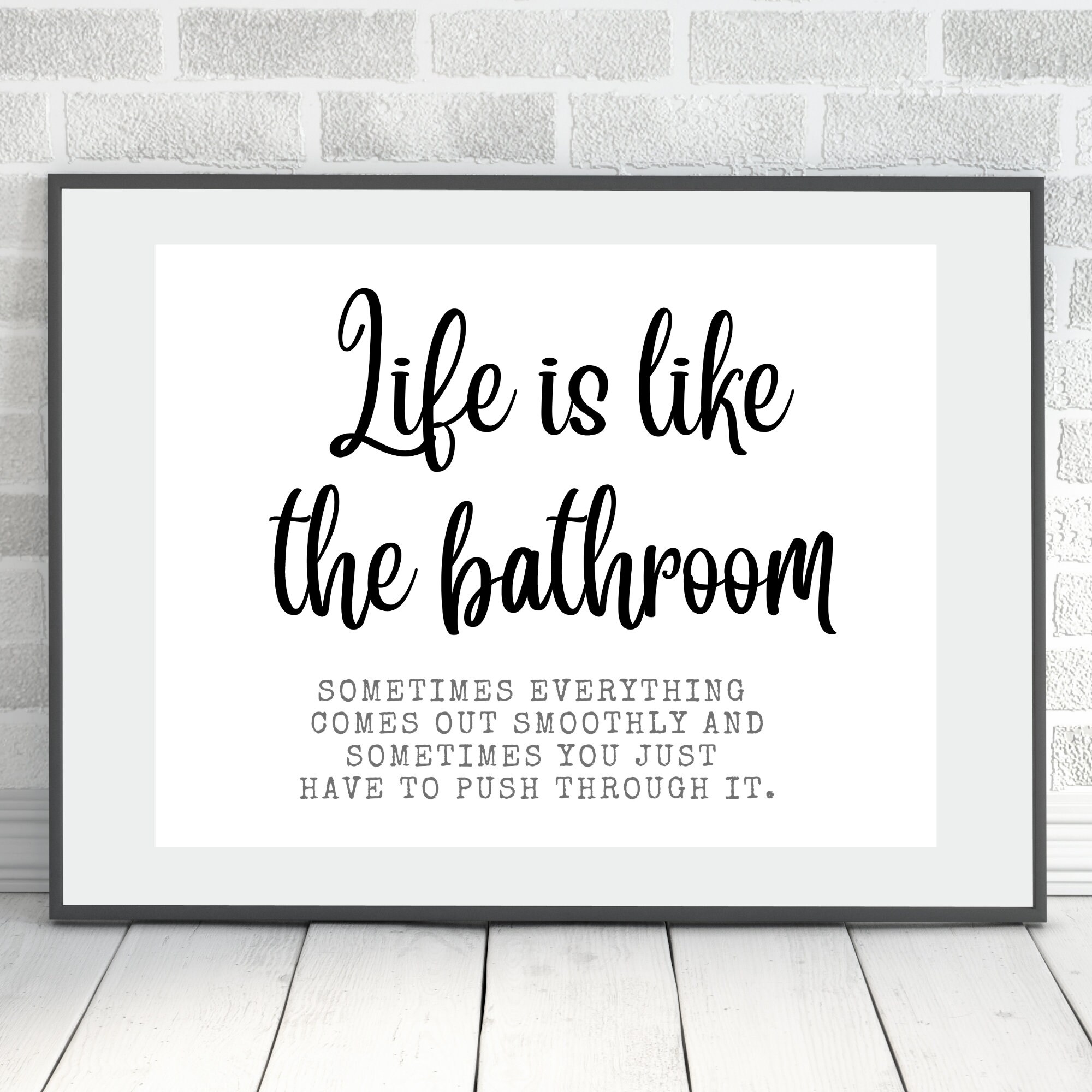 Bathroom Prints Wall Art Decor Sign Bathroom Funny Printable | Etsy