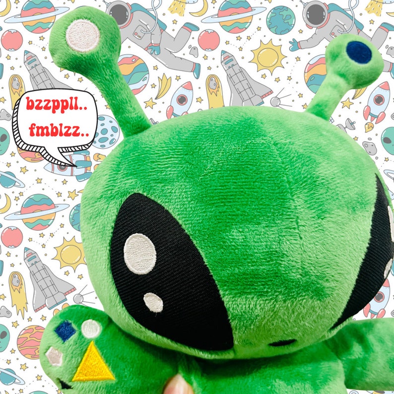 Alien Birthday Plush Stuffed Animal Gift, Cute Custom Alien Party Decor ...