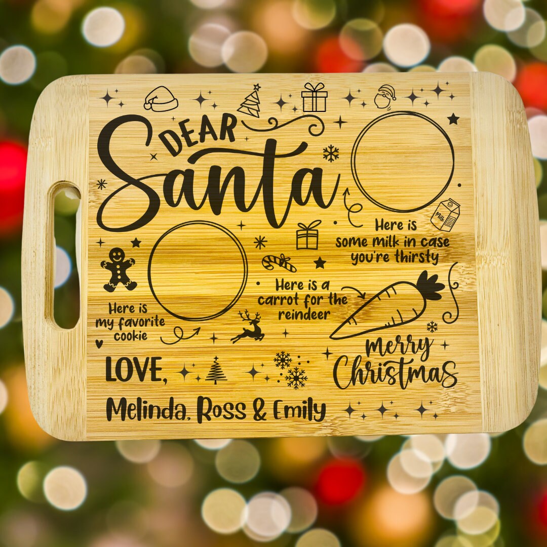 Personalized Santa Board, Christmas Santa Tray, Christmas Eve ...
