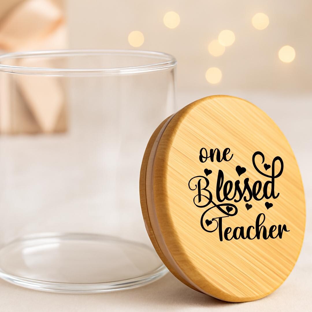 Personalized Teacher Appreciation Jar Gift Engraved Glass Jar With ...