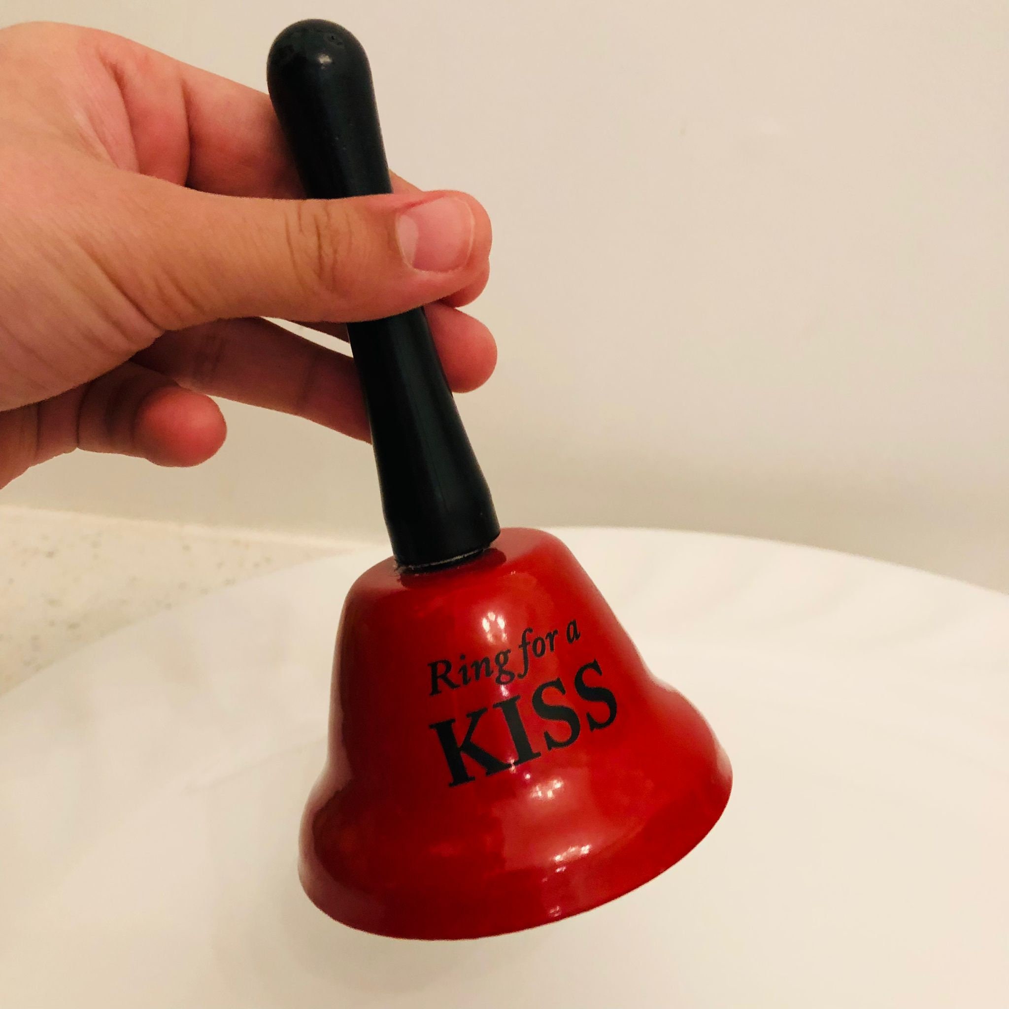 Intimate Large Bell, Ring for a Kiss, Funny Cute Valentine Gift for Him ...