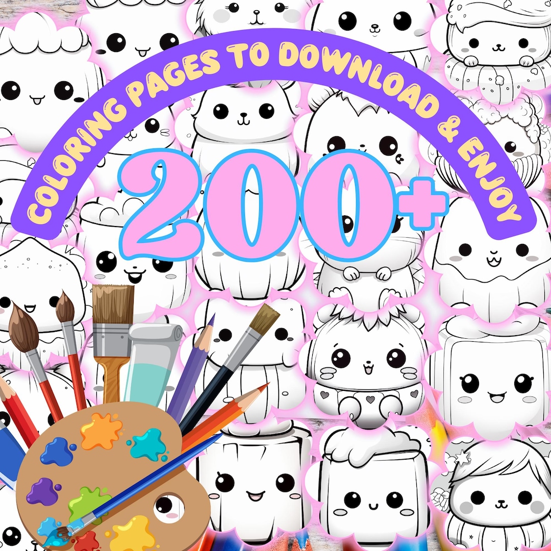 Cute Squishy Plushie Coloring Pages for Christmas Kids Printable, Plush ...