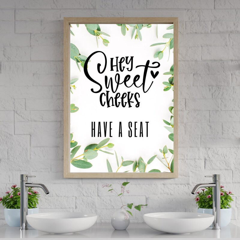 Hello Sweet Cheeks Bathroom Sign - Etsy