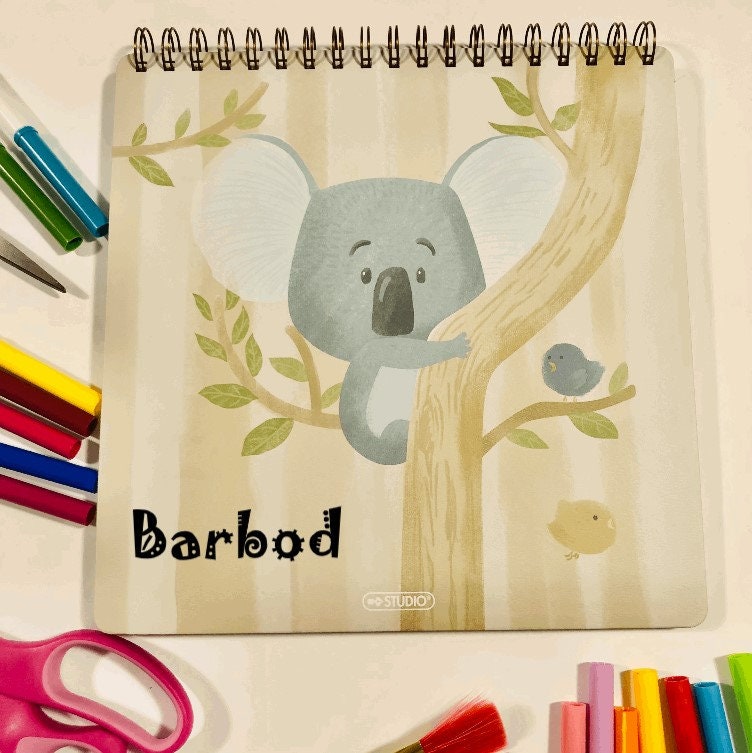 Personalized Sketchbook for Kids Koala Drawing Book Zoo - Etsy