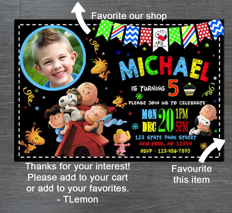 Snoopy Invitation, Peanuts Invitation, Snoopy Invite, Snoopy Party ...