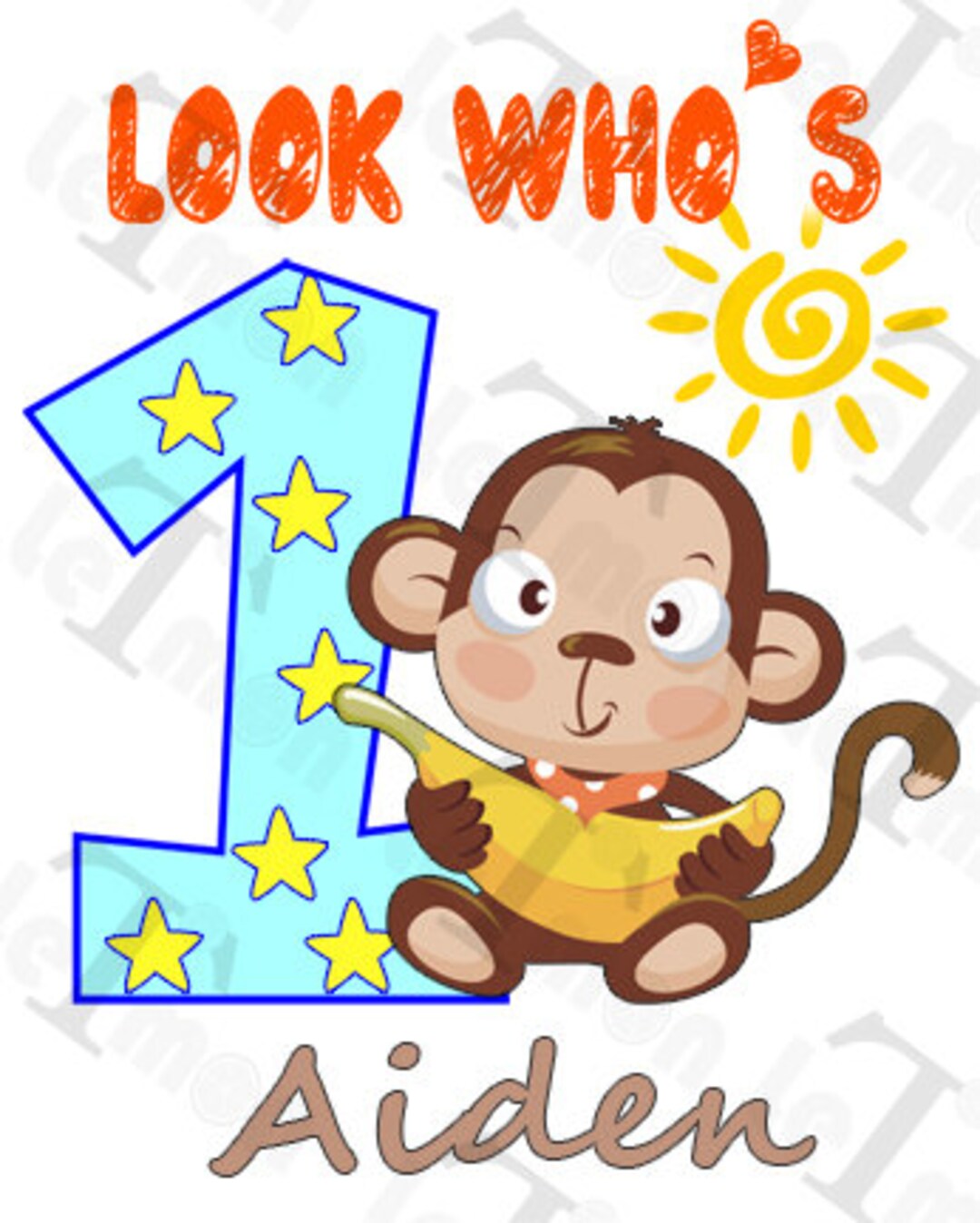 Monkey Birthday Shirt, Monkey Iron on Transfer Birthday Boy ...