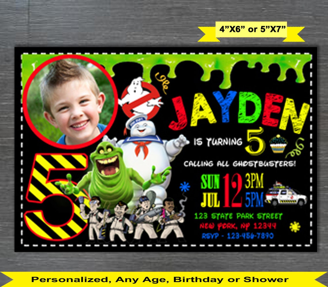 Ghostbusters Invitation, Ghostbusters Birthday Invite,ghostbusters ...