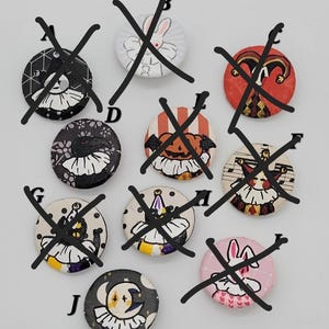 Upcycled Clown Button Pins - Etsy