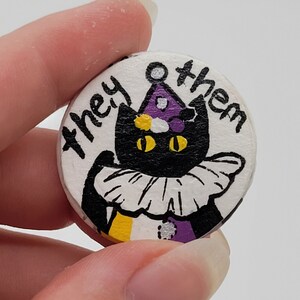 Upcycled Clown Button Pins - Etsy