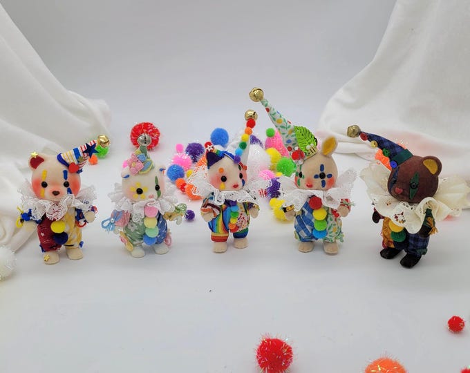 Calico Critters Clowns, Classic Clown Colors and Rainbow - Etsy