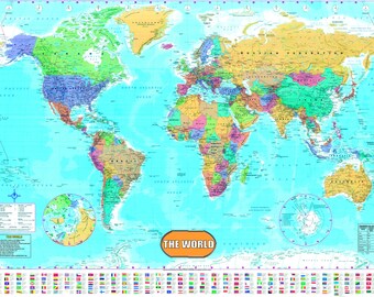 A1 World Map Poster | Etsy