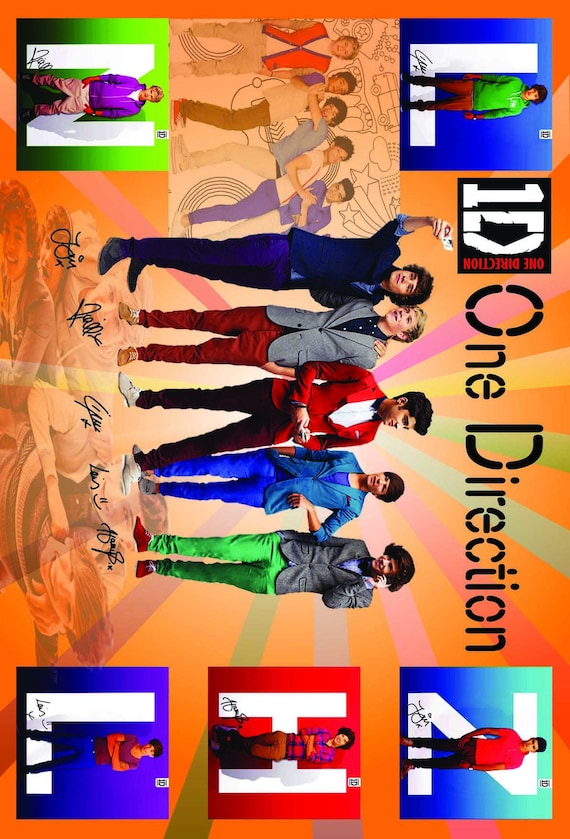 One Direction A4 Size Laminated Celebrities Music Band Poster | Etsy