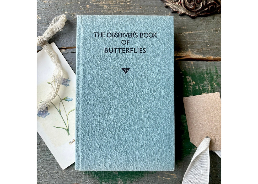 Observers Book of Butterflies Vintage Blue Hard Back Book With Pretty ...