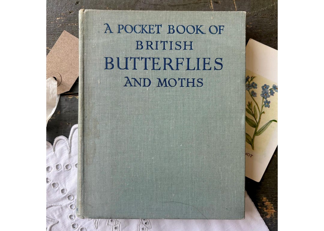 Vintage Pocket Book of British Butterflies and Moths - Blue Cloth ...