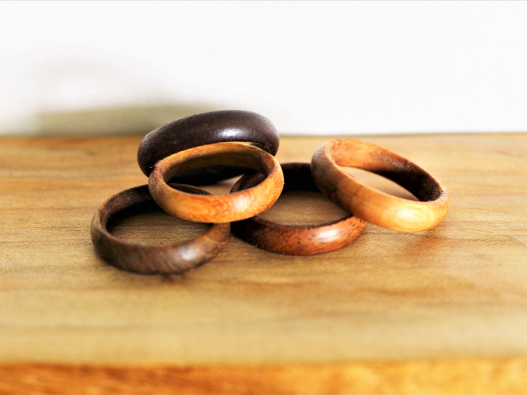 Exotic Wood Ring Made From Rosewood, Honey Locust, Purple Heart, Teak ...