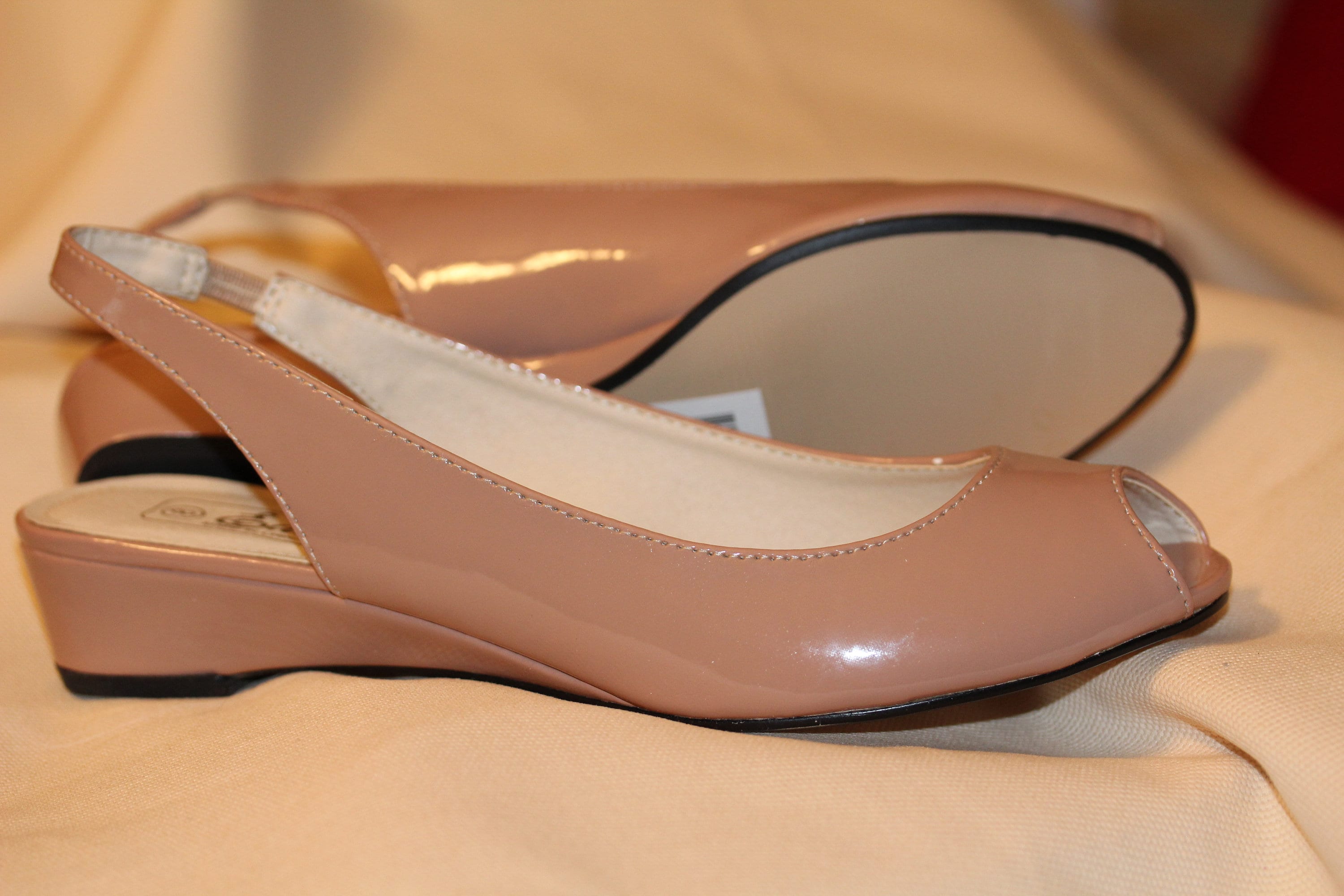 Biege Shoes With Low Heel and Open Toy - Etsy