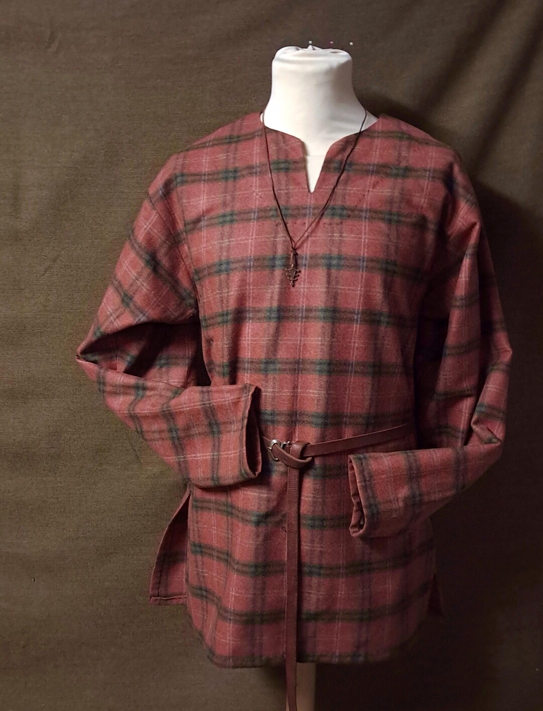 Celtic Early Medieval Checked Wool Tunic – Historical Reenactment ...
