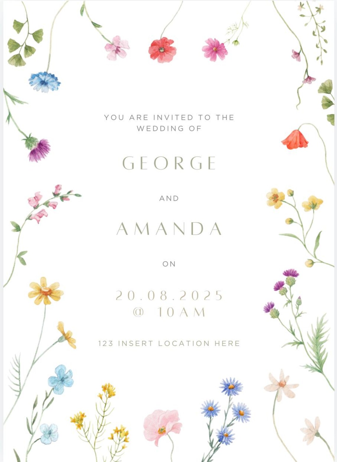 Editable Wedding Invite Template - Etsy