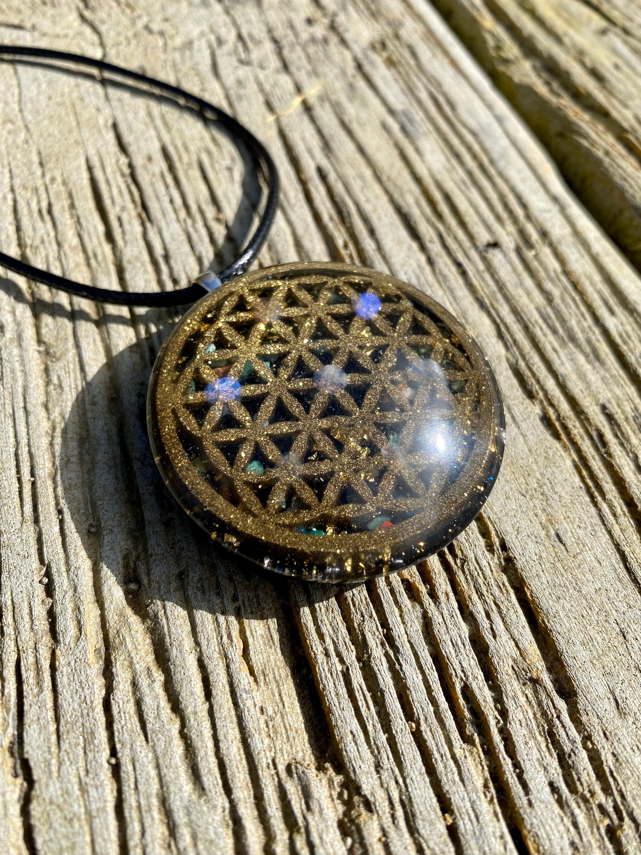 Sacred Geometry Orgone Pendant Fine Cast Flower of Life - Etsy