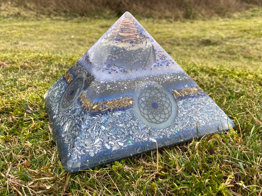 XL Pyramid-lapis-torus Symbol-orgone Energy Generator-24k Gold-copper ...