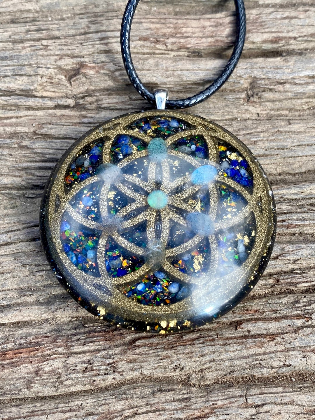 Sacred Geometry Orgone Pendant - Fine Cast Brass Seed of Life ...