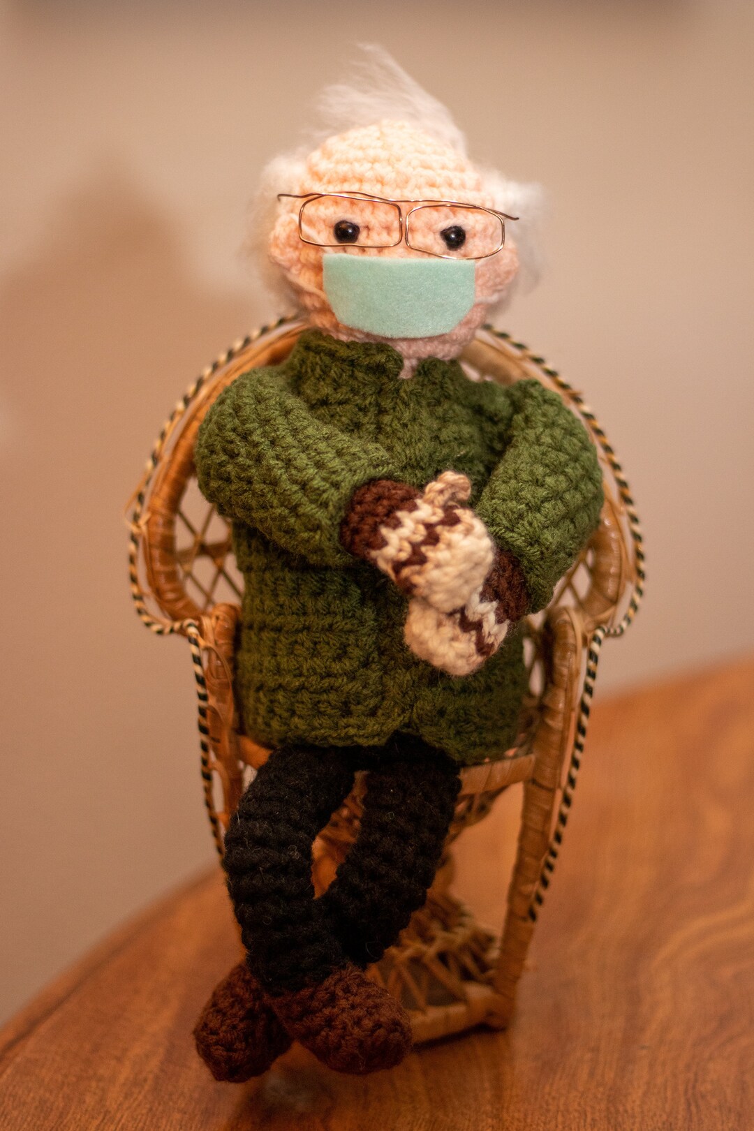 Bernie Sanders Mittens Inauguration Meme Doll - Etsy