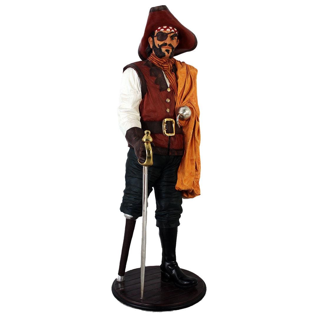 Pirate Captain Wooden Leg Life Size Statue - Etsy