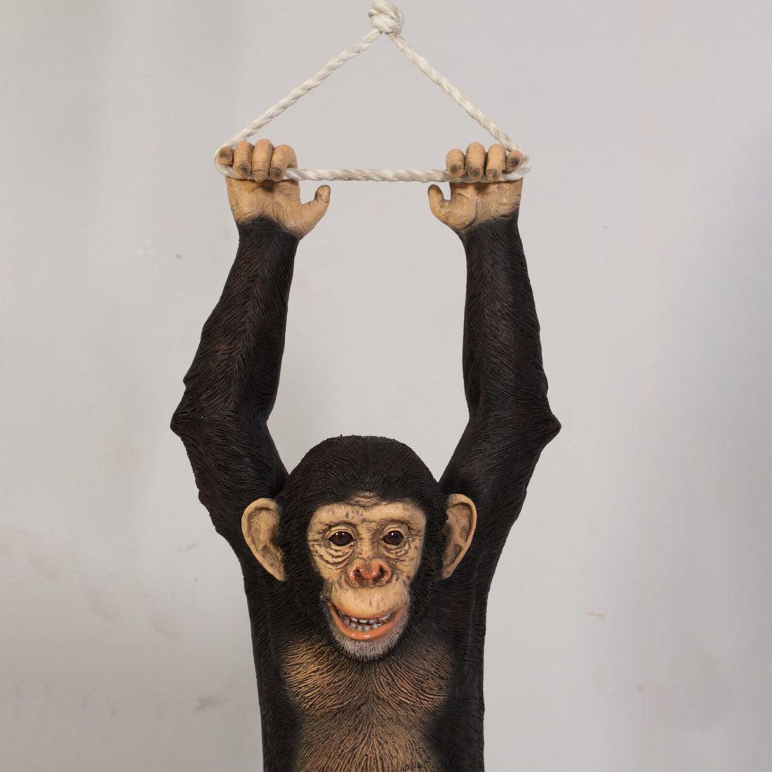 Monkey Chimpanzee Hanging on Rope Life Size Statue - Etsy