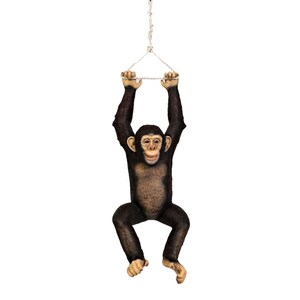 Monkey Chimpanzee Hanging on Rope Life Size Statue - Etsy
