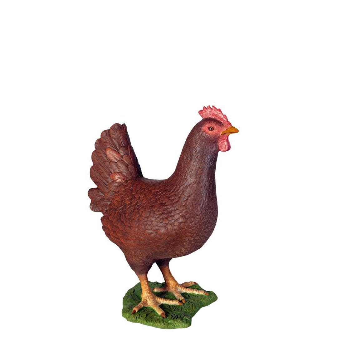Red Chicken Life Size Statue - Etsy