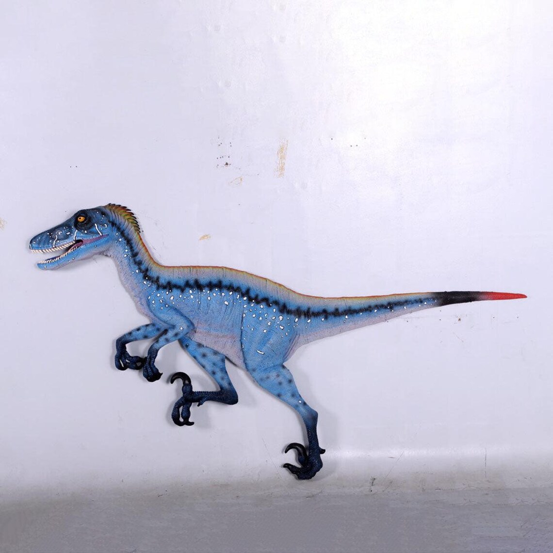 Blue Deinonychus Dinosaur Wall Decor Life Size Statue - Etsy