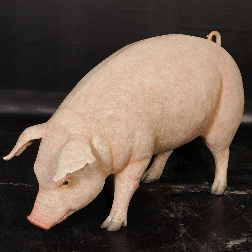 Fat Pig Standing Life Size Statue - Etsy