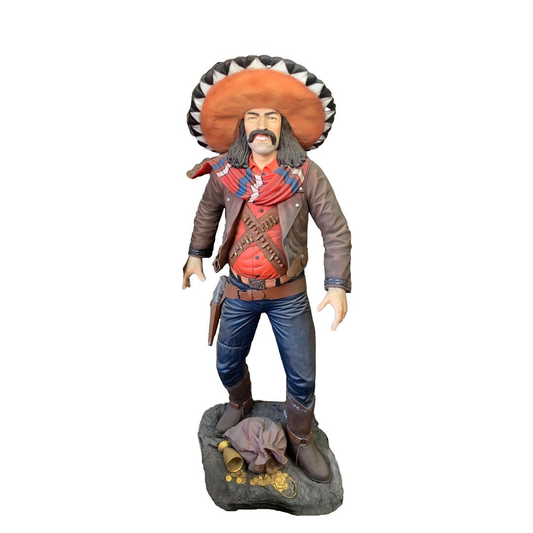 Cowboy With Sombrero Life Size Statue - Etsy