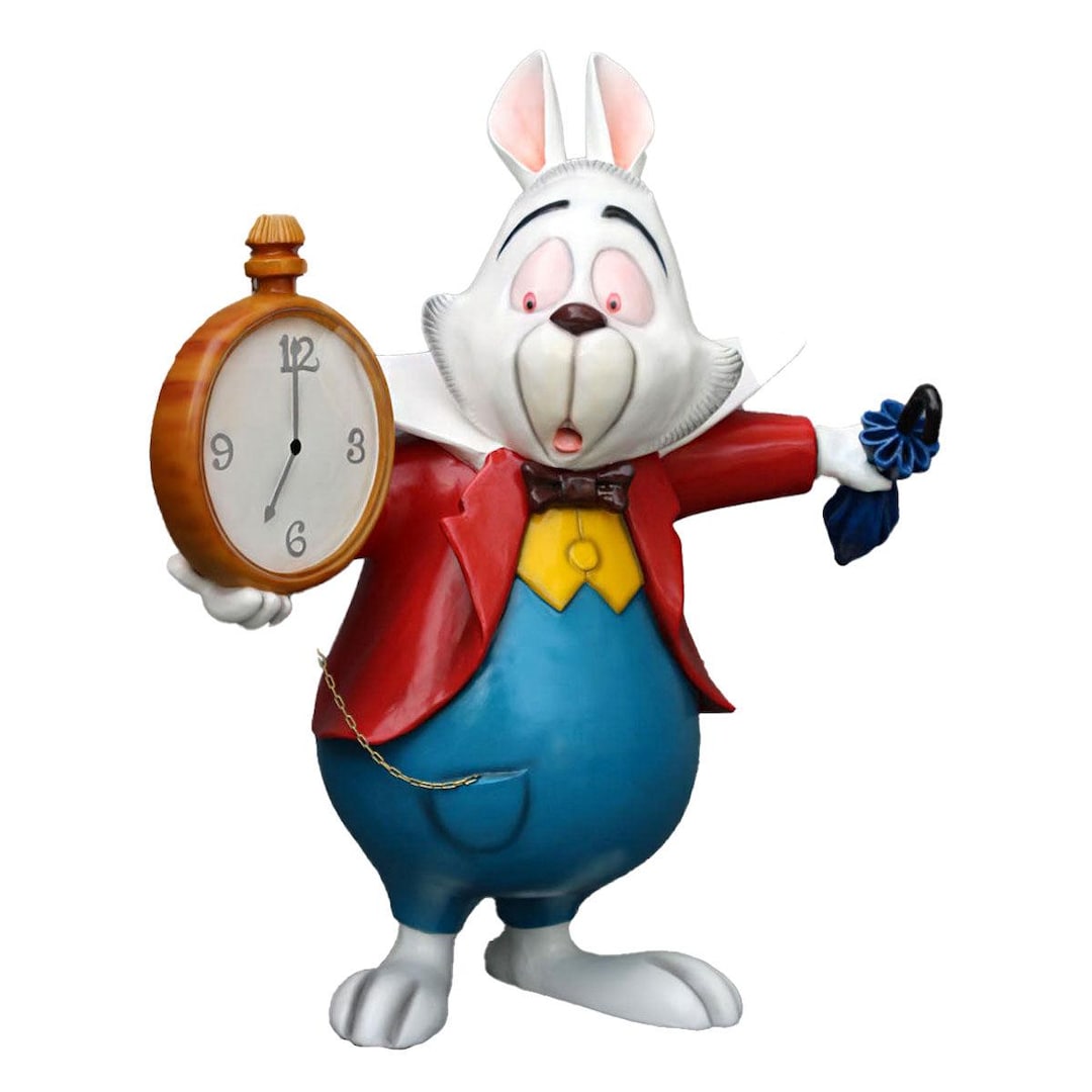 Rabbit With Clock Life Size Statue - Etsy