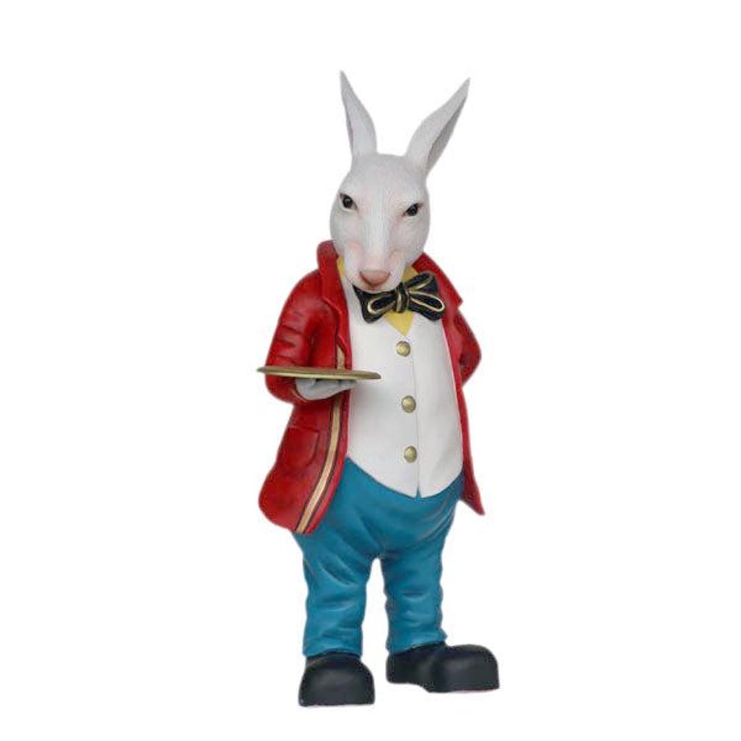Rabbit Waiter Butler Life Size Statue - Etsy