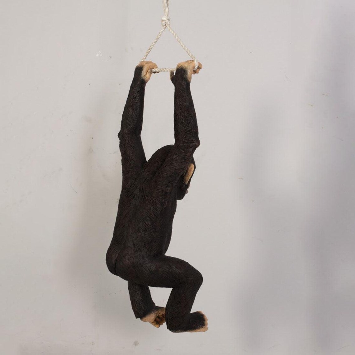 Monkey Chimpanzee Hanging on Rope Life Size Statue - Etsy