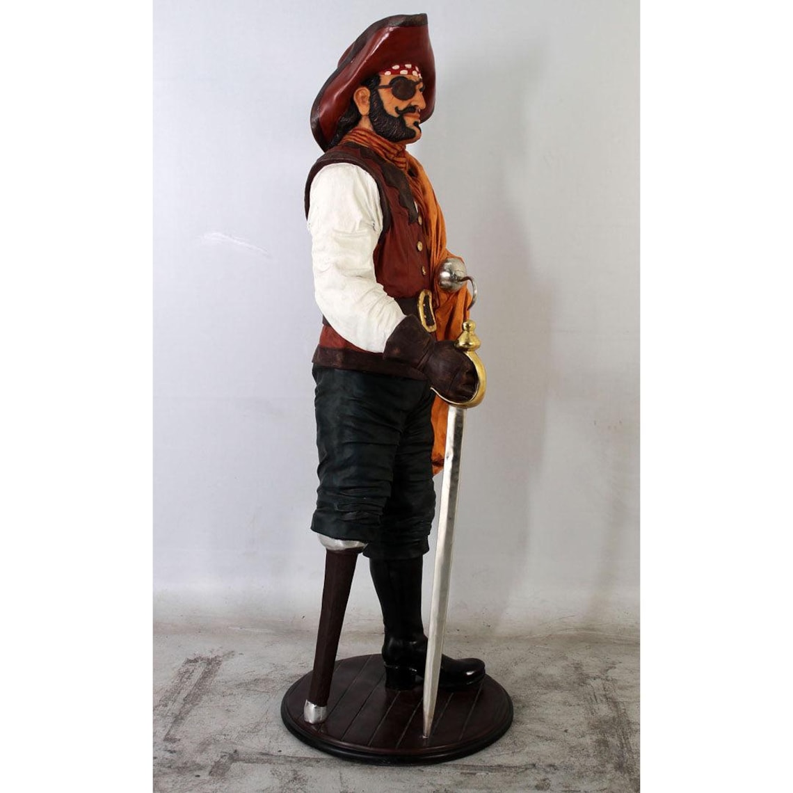 Pirate Captain Wooden Leg Life Size Statue - Etsy