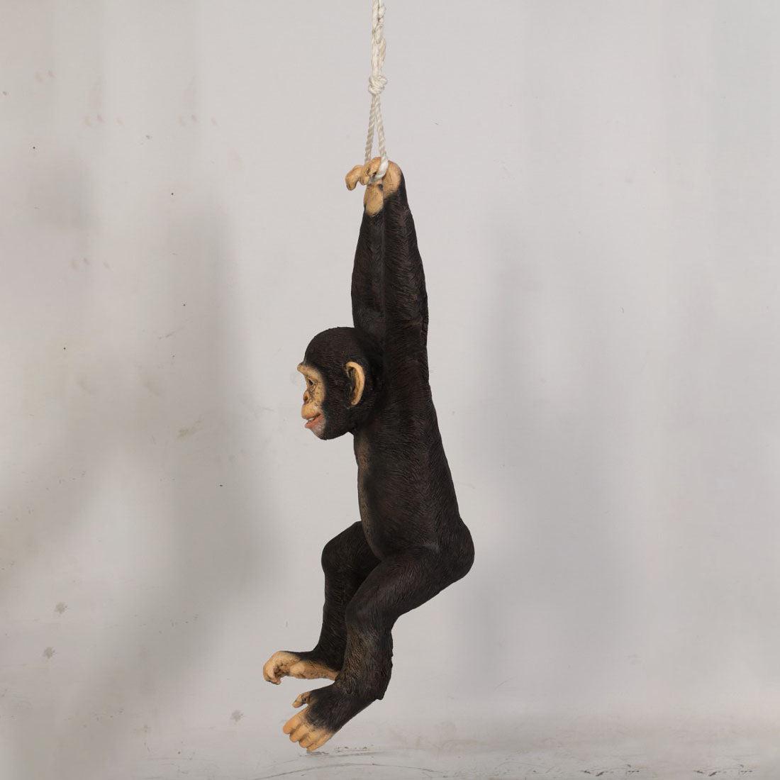 Monkey Chimpanzee Hanging on Rope Life Size Statue - Etsy