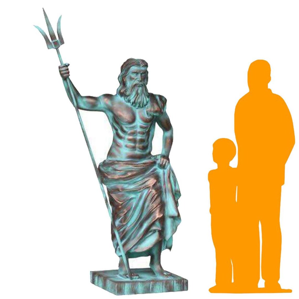 Mermaid Poseidon Life Size Statue - Etsy